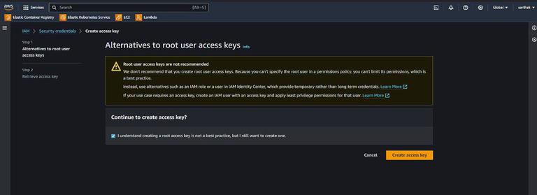 How to Create AWS Access key and Secret key? - GeeksforGeeks