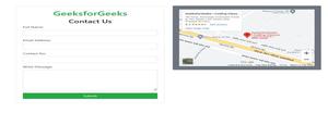 Design a Contact Page with a Map using Bootstrap - GeeksforGeeks
