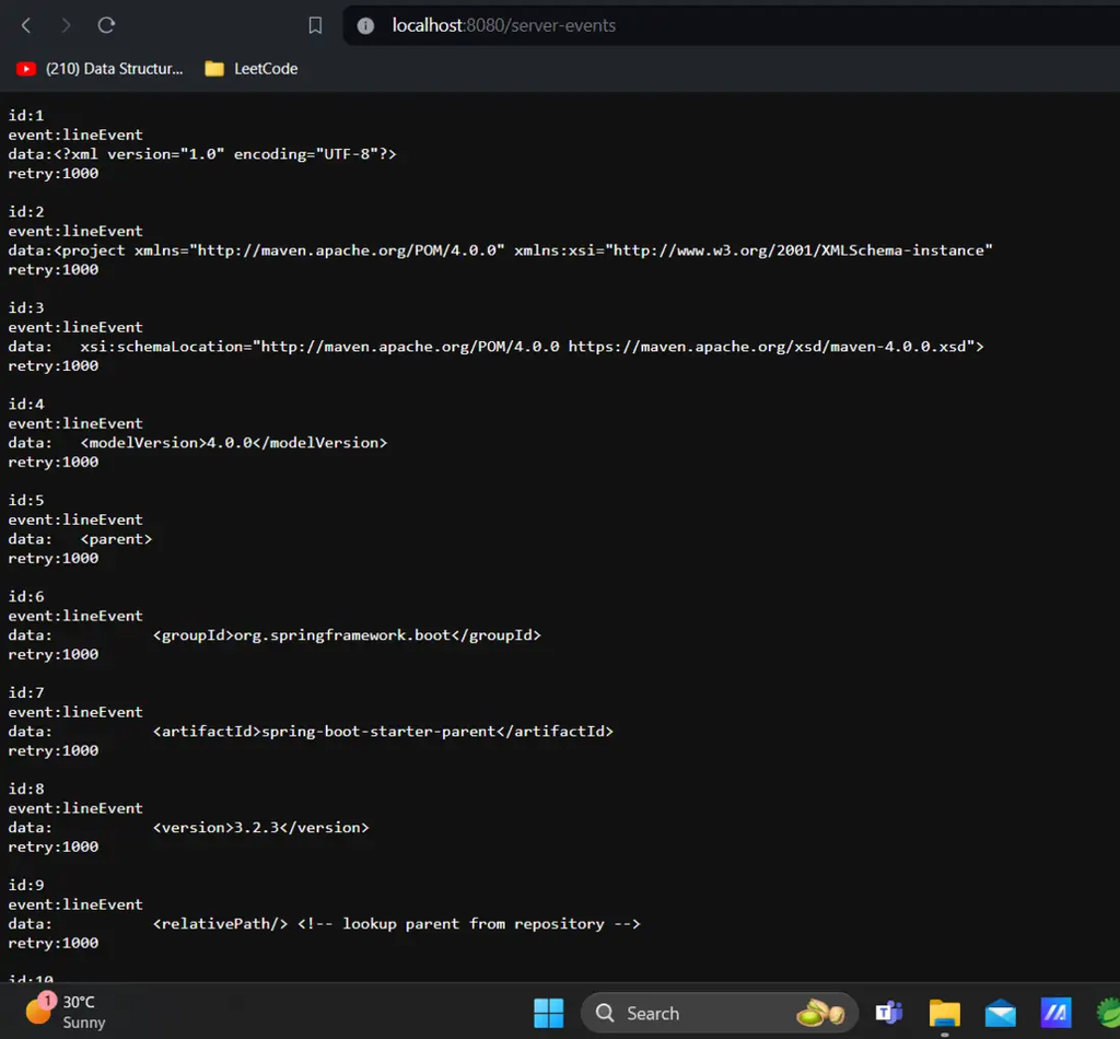 Server - Sent Events in Spring - GeeksforGeeks