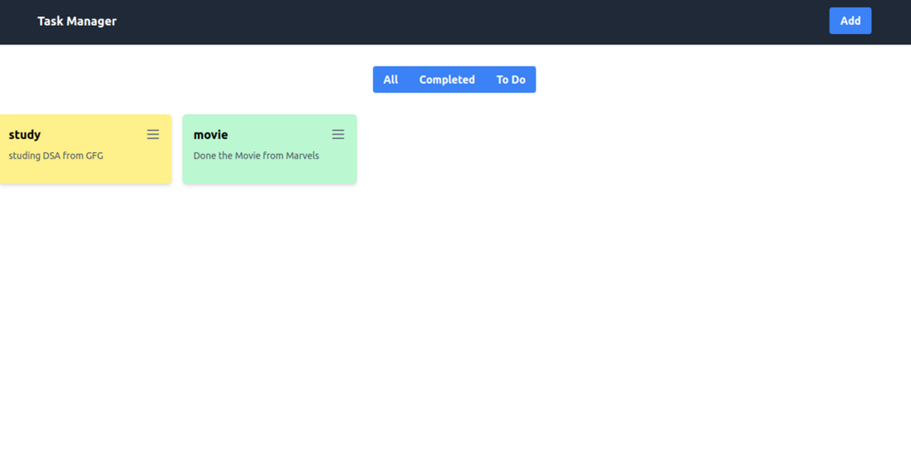 Task Manager App using MERN Stack - GeeksforGeeks