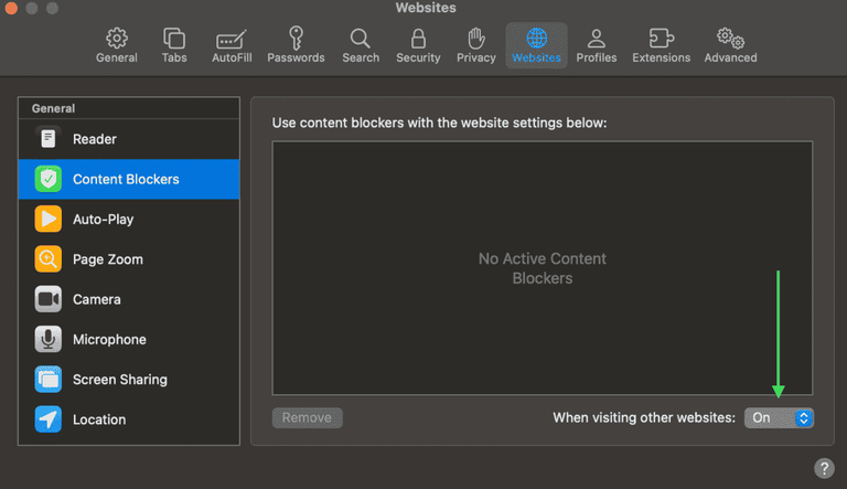 How to Enable or Disable Content Blockers in Safari - GeeksforGeeks