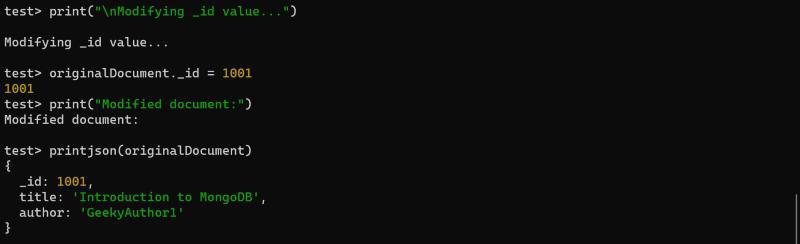 How to Update the _id of MongoDB Document? - GeeksforGeeks