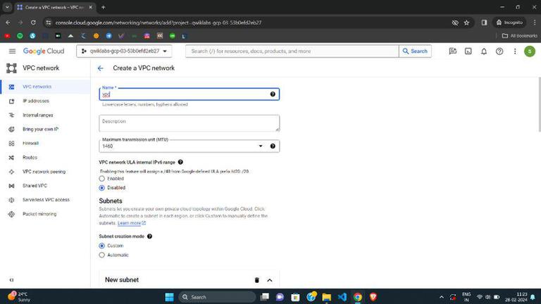 How To Delete & Create VPC Network In The GCP - GeeksforGeeks