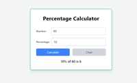 Design a Percentage Calculator in Tailwind CSS - GeeksforGeeks