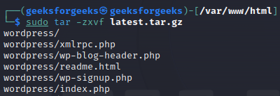 How to Install WordPress on Kali Linux - GeeksforGeeks