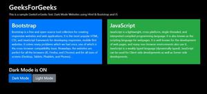 Creating a Dark Mode for Websites using HTML Bootstrap & JavaScript ...