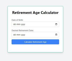 Design a Retirement Age Calculator in Tailwind CSS - GeeksforGeeks