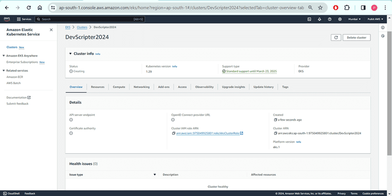 How to Create Amazon EKS Cluster? - GeeksforGeeks