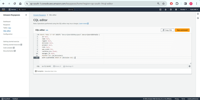What Is AWS Keyspaces? How To Setup AWS Keyspaces - GeeksforGeeks