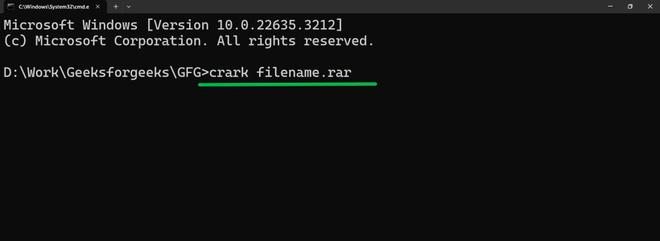 How to Remove RAR/WinRAR Password Using CMD? - GeeksforGeeks