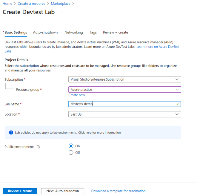Rapid Dev Environment Creation With DevTest Labs - GeeksforGeeks