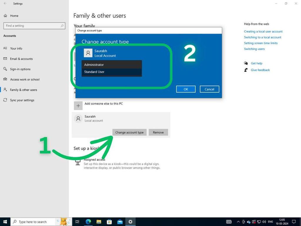 How to Manage User Accounts in Windows 10? - GeeksforGeeks