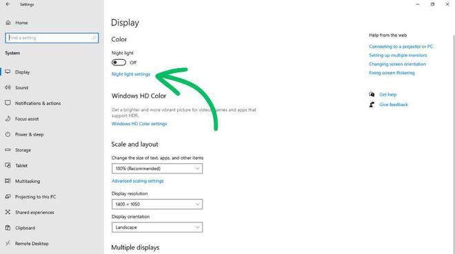 How to Use the Windows 10 Night Light Feature? - GeeksforGeeks