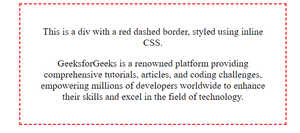 How to Set a Border for an HTML Div Tag ? - GeeksforGeeks