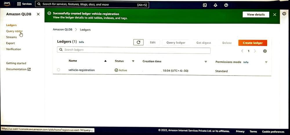 What Is Amazon Ledger Database? How To Setup Amazon QLDB - GeeksforGeeks
