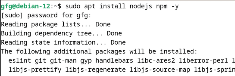 How to Install Yarn on Debian 12 - GeeksforGeeks