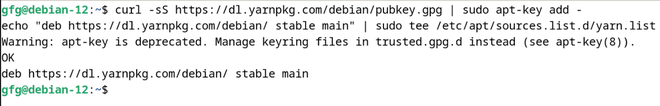 How to Install Yarn on Debian 12 - GeeksforGeeks