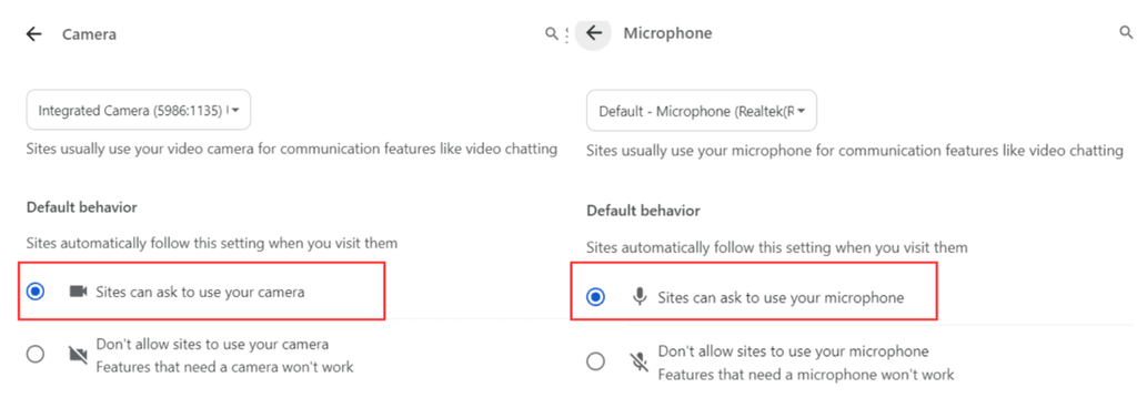 How to Allow Microphone and Camera In Chrome? - GeeksforGeeks
