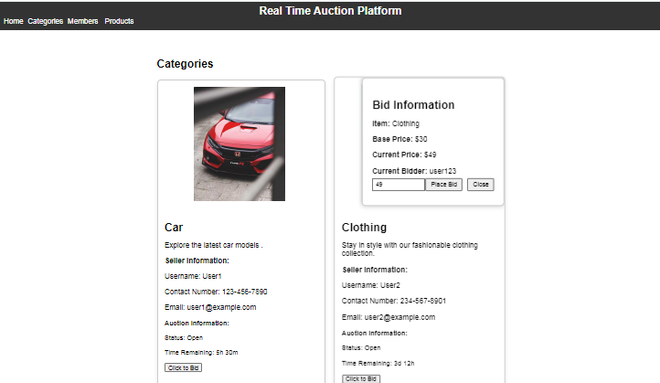 Real-Time Auction Platform using Node and Express.js - GeeksforGeeks