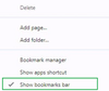 How to Hide or Show Bookmarks Bar in Google Chrome? - GeeksforGeeks