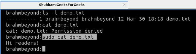 How to Fix - Reading A File: Permission Denied on Linux - GeeksforGeeks