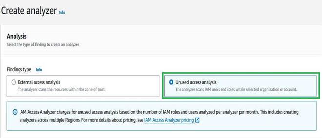 Activate Unused Access Analyzer - GeeksforGeeks