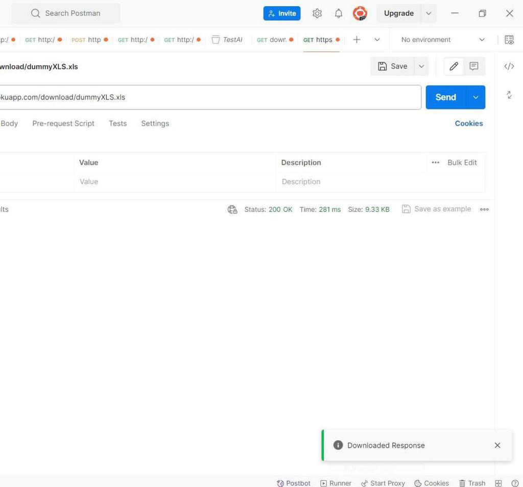 How to Download Excel (.xls) file from API in Postman ? - GeeksforGeeks