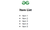 List all ways to render a list of items in React - GeeksforGeeks
