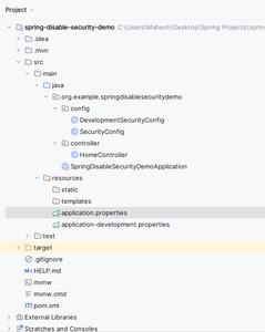 Disable Security for a Profile in Spring Boot - GeeksforGeeks