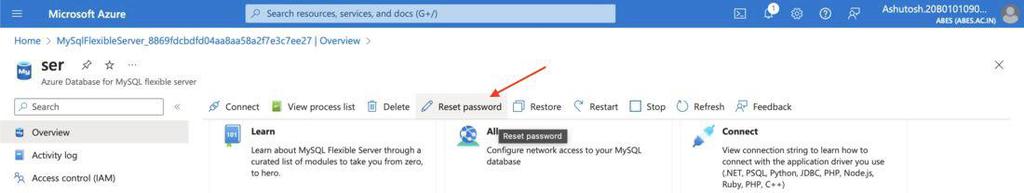 How to Reset Password for Azure Database - GeeksforGeeks