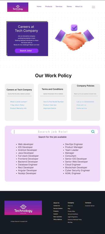 UI Design of a Tech Company Website - GeeksforGeeks