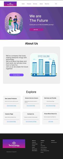 UI Design of a Tech Company Website - GeeksforGeeks