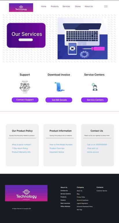 UI Design of a Tech Company Website - GeeksforGeeks