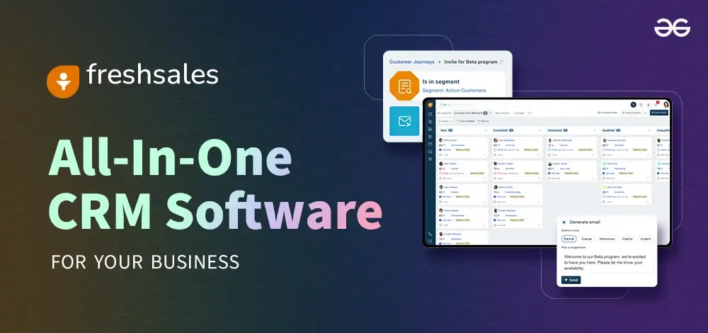 Freshsales All In One CRM Software For Your Business GeeksforGeeks Freshsales All In One CRM Software For Your Business GeeksforGeeks