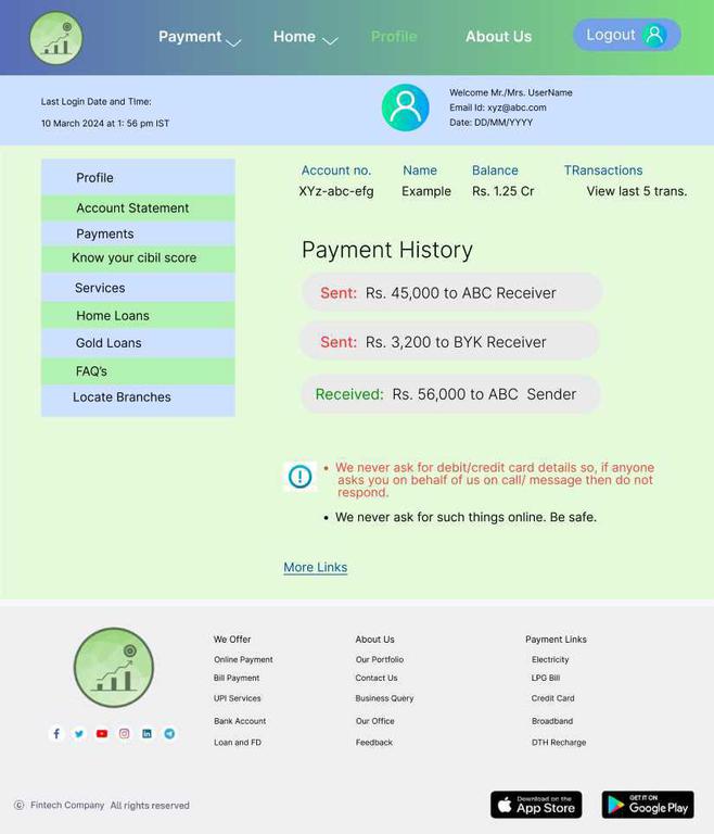 UI Design of a Fin-Tech Website - GeeksforGeeks