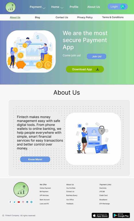 UI Design of a Fin-Tech Website - GeeksforGeeks