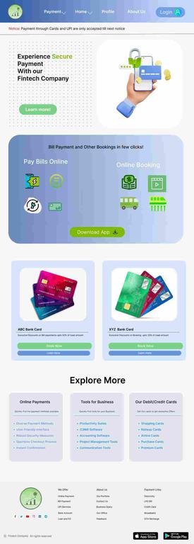 UI Design of a Fin-Tech Website - GeeksforGeeks