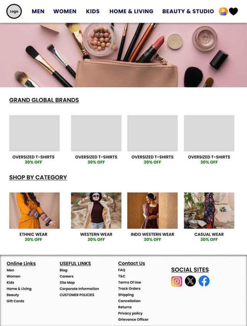 UI Design of a Fashion Brand Website - GeeksforGeeks