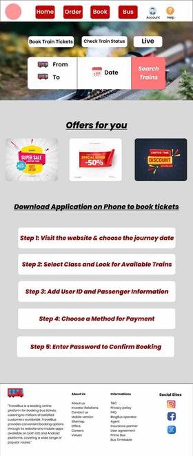 UI Design of a Travel ticket booking Website - GeeksforGeeks