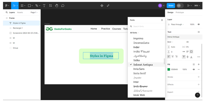 What are styles in Figma? - GeeksforGeeks