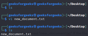Creating New Text Documents with the VI Editor - GeeksforGeeks