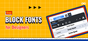 Free Block Fonts for Designers - GeeksforGeeks
