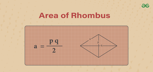 Area of Rhombus: Formula, Derivation and Examples | GeeksforGeeks