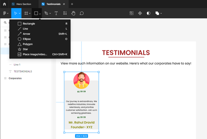 Testimonial Section Design in Figma - GeeksforGeeks