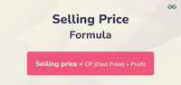 Selling Price Formula - GeeksforGeeks