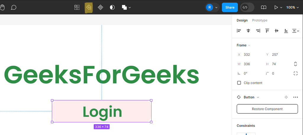 How to Create Hover Effect in Figma? | GeeksforGeeks