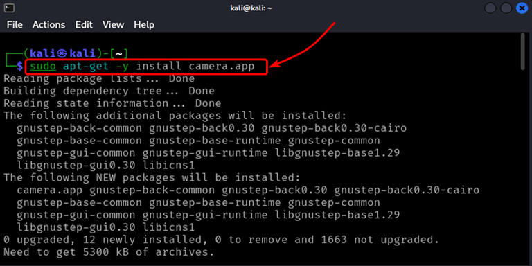 How To Install camera.app on Kali Linux - GeeksforGeeks