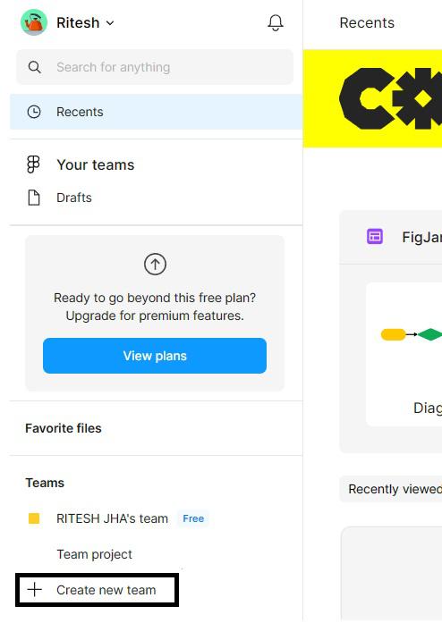 How do you Create and Manage Teams in Figma? - GeeksforGeeks
