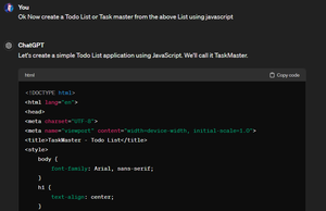 How to Build a JavaScript App with ChatGPT? - GeeksforGeeks