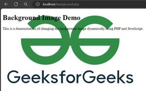 How to Change Background Image with PHP? - GeeksforGeeks
